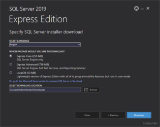 Instrukcja instalacji Microsoft SQL Server na przykładzie SQL Server 2019 Express - WAPRO ERP Pomoc